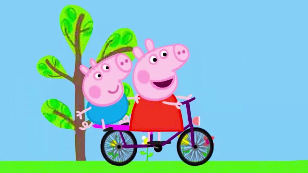 Desenho George Pig da Família da Peppa pig Andando de Bicicleta ...