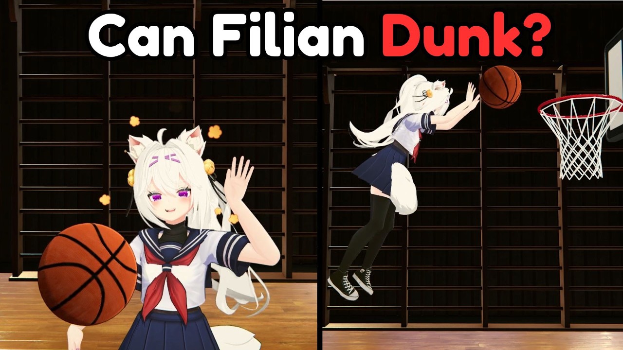 Filian Tries And Fails To Dunk - YouTube
