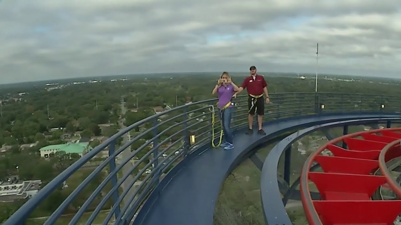 Busch gardens daredevil coaster tour - YouTube