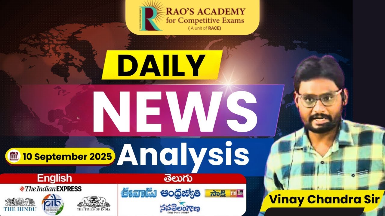 Daily Current Affairs By Vinay Chandra Sir @RAOSACADEMYHYD - YouTube