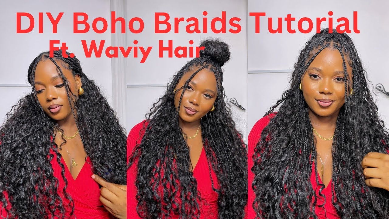 HOW TO: DETAILED BOHO KNOTLESS BRAIDS TUTORIAL (STEP BY STEP ) FT ...