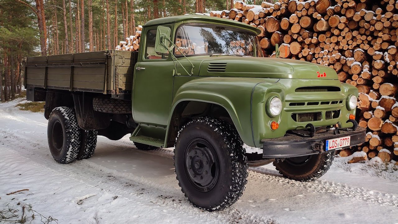 ZIL-130 (1964) - sowjetischer Militär Lkw - Winterausfahrt - ЗИЛ 130 ...