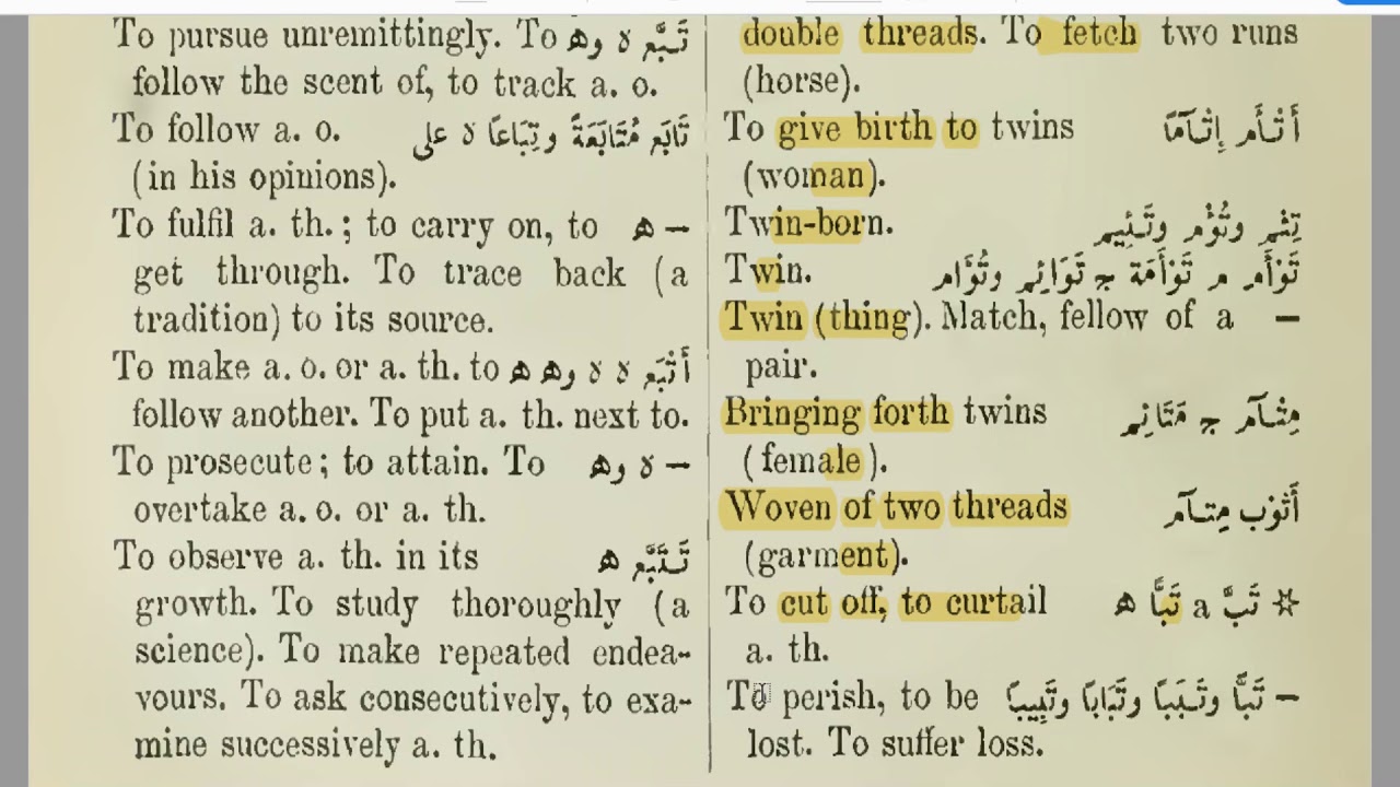 Arabic English Dictionary 23 - YouTube