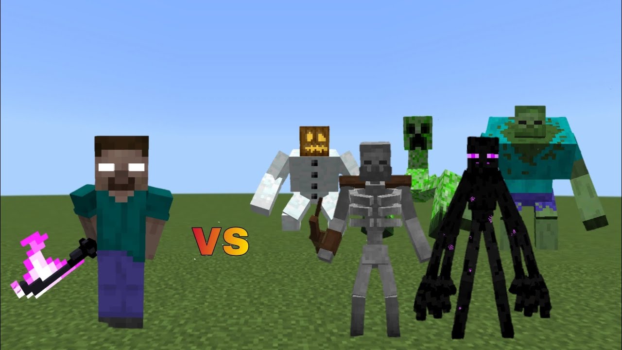 Herobrine Boss vs Mutant Monsters | Minecraft Java | Mob Battle - YouTube