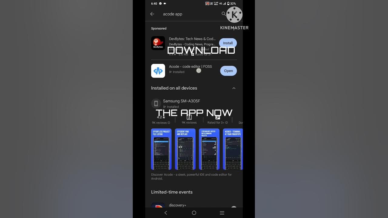 Instalation Of Acode App For Coding Youtube