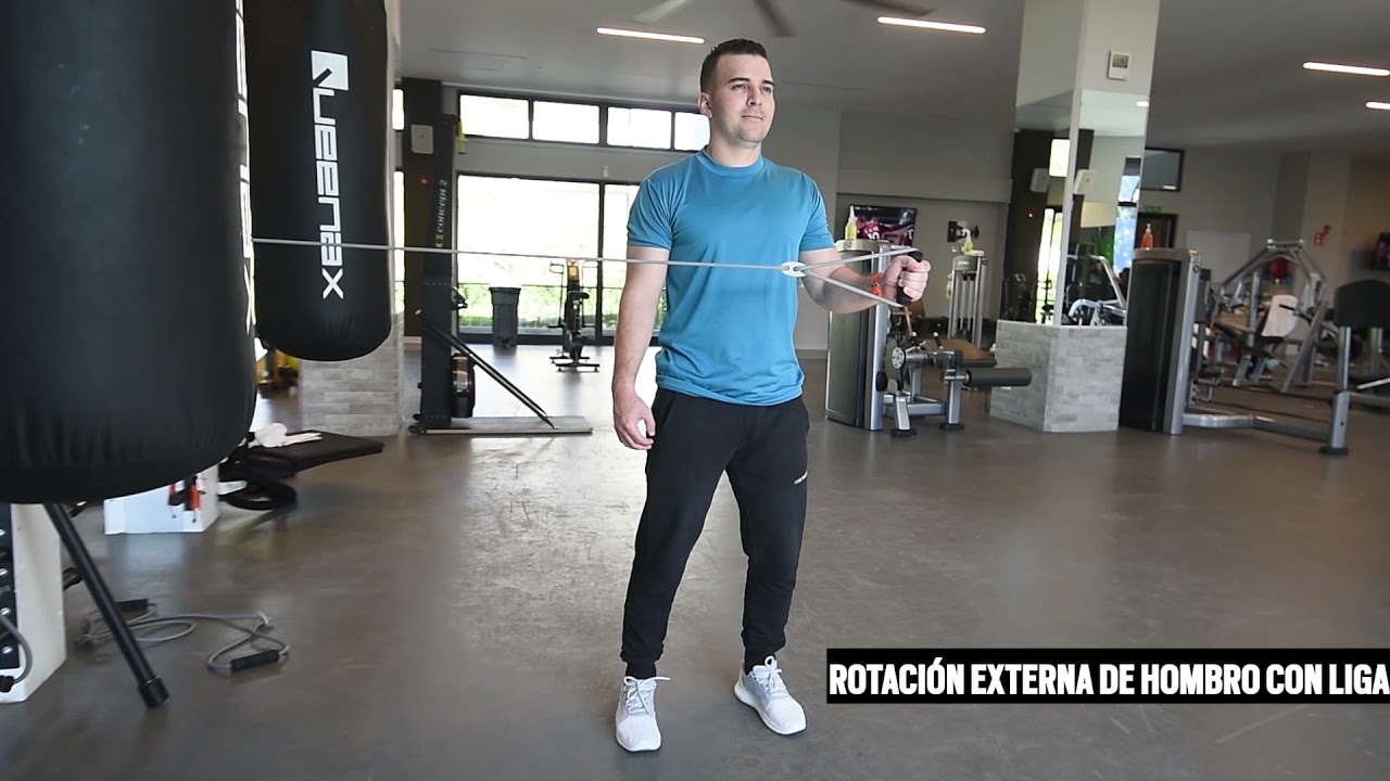Rotación Externa de Hombro (liga) - YouTube