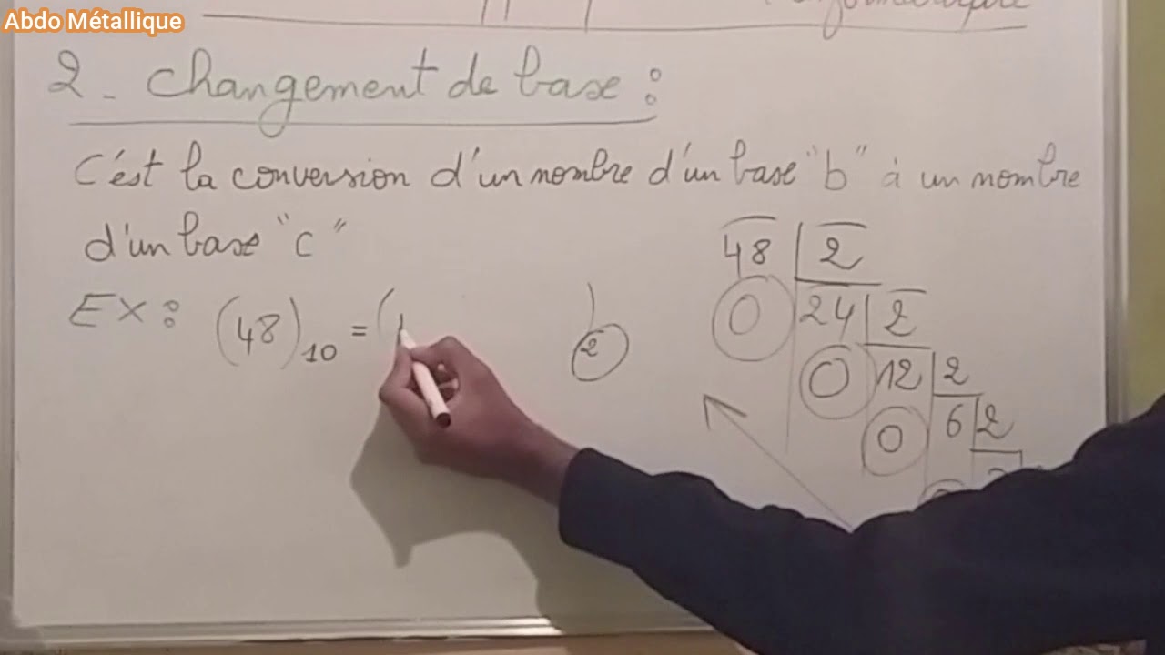 systèmes de numération -changement de base partie 1 - YouTube