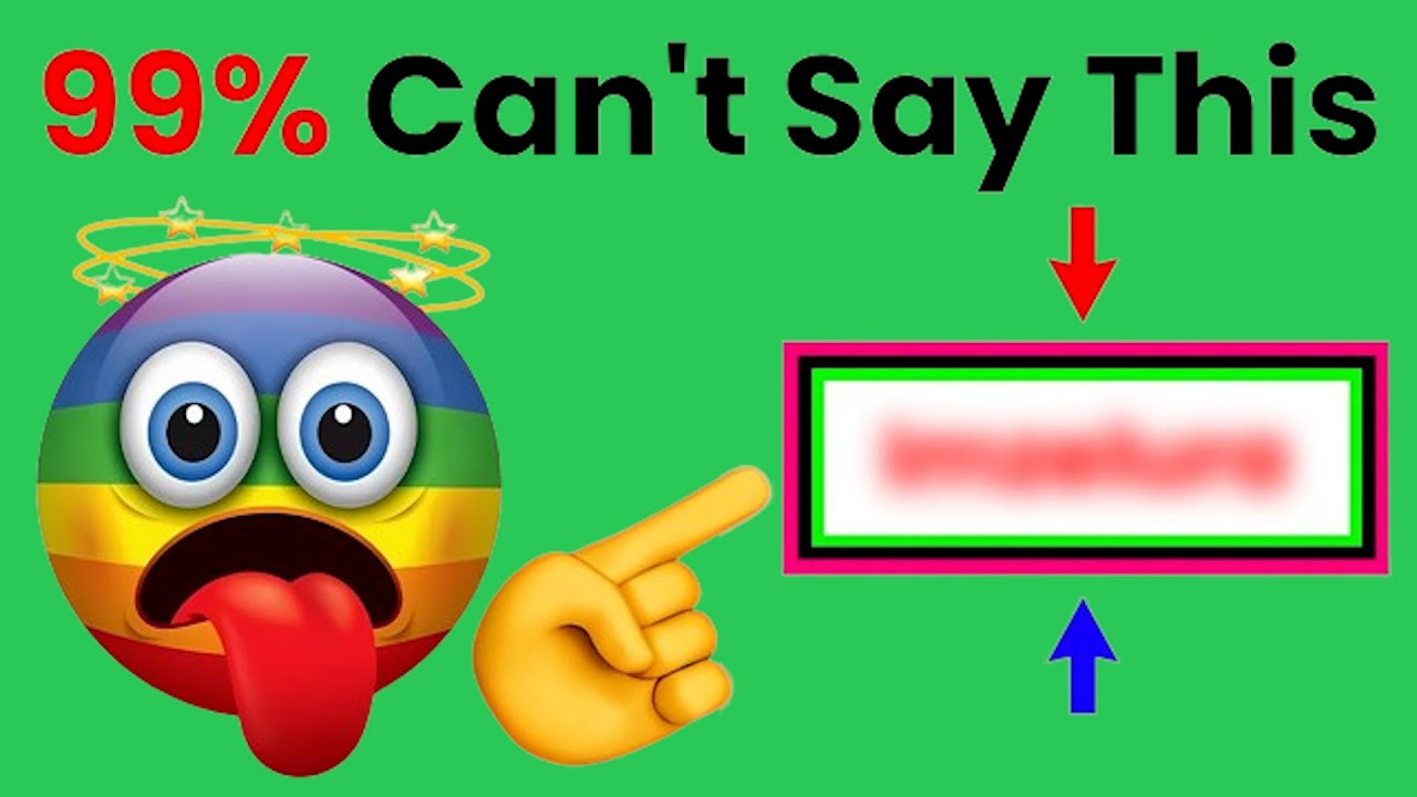 99% Of The People Can't Say This Word Correctly! 😳 - YouTube