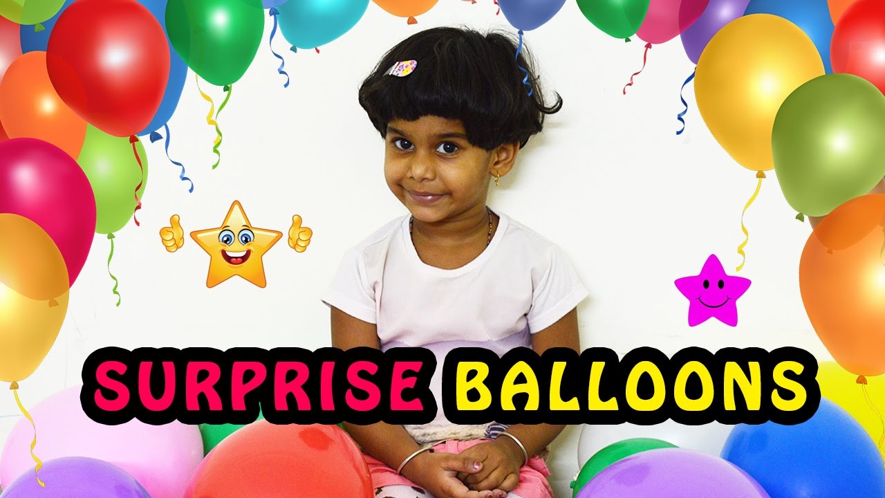 SURPRISE BALLOONS | SURPRISE TOYS INSIDE BALLOON | Happy Feet Rhymes ...