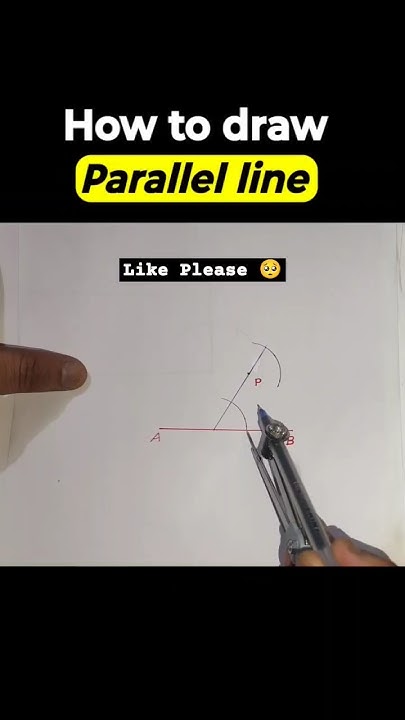 Draw a parallel line using a ruler and compass #geometry #howtodraw # ...