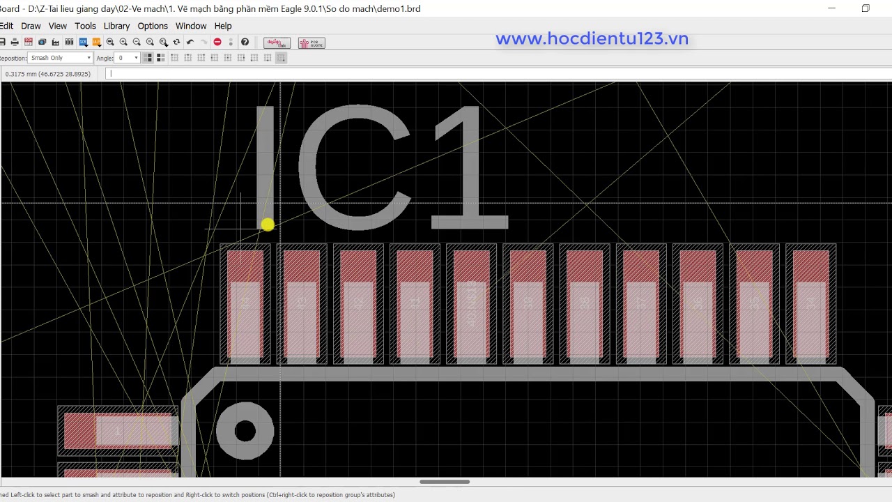 Eagle|Layout: Bài 12-Chức năng Edit/Eagle PCB Layout - YouTube