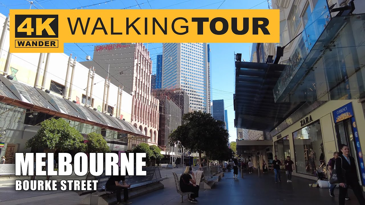 Bourke Street Walking Tour in Melbourne, Australia (4K 60fps) - YouTube
