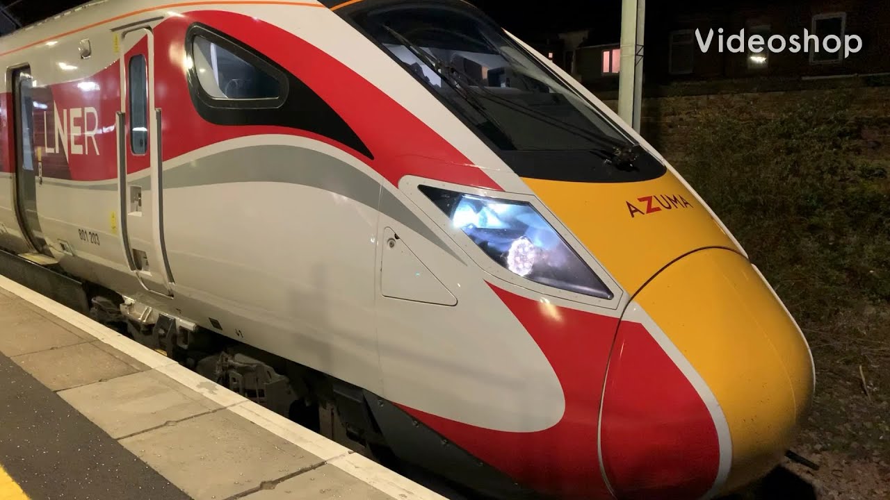 LNER AZUMA 801203 Departing Darlington For Edinburgh - YouTube