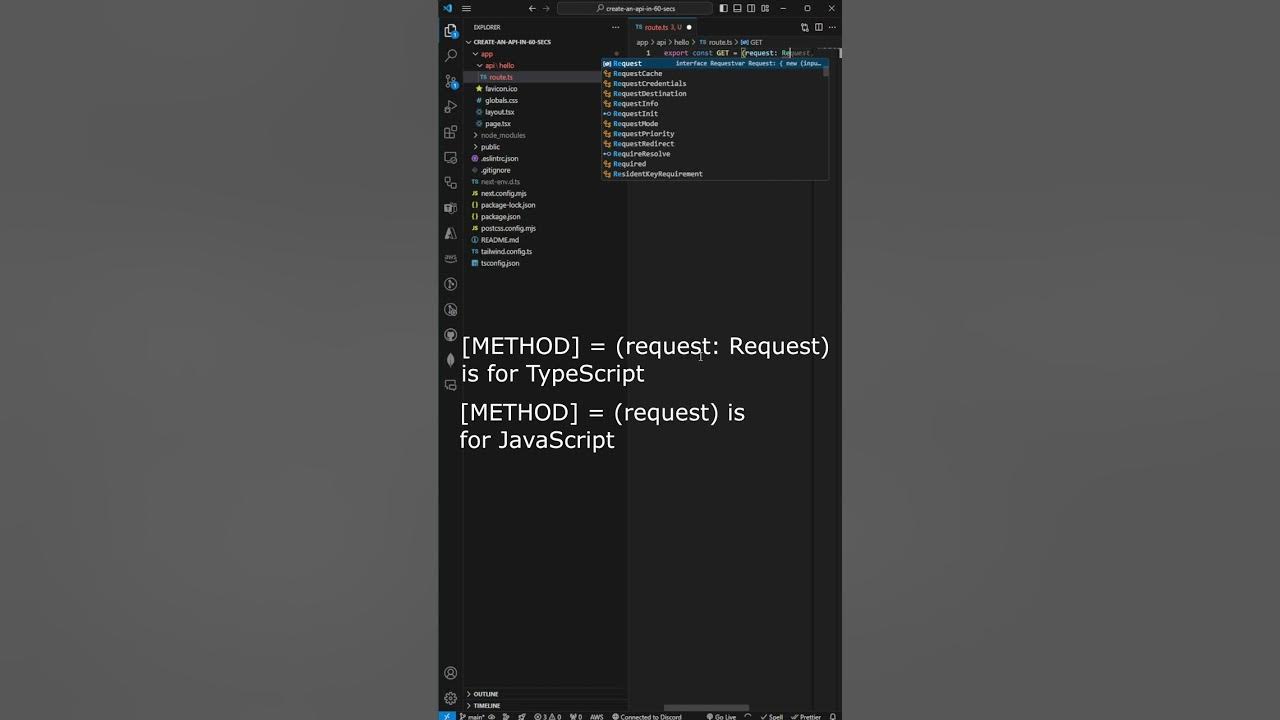 Create An Api In Nextjs In Under 2 Minutes Webdevelopment Reactjs Nextjs Nextjs15 Youtube
