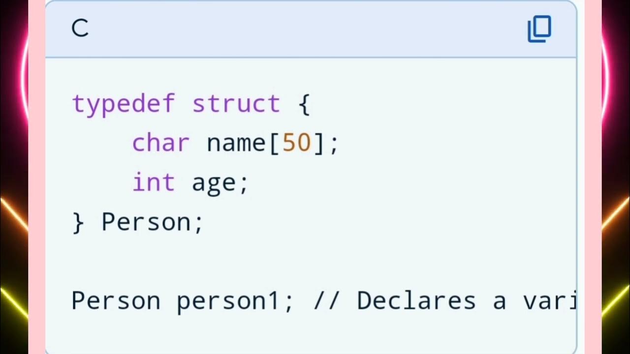 CS3251 UNIT 4 Typedef in c - YouTube