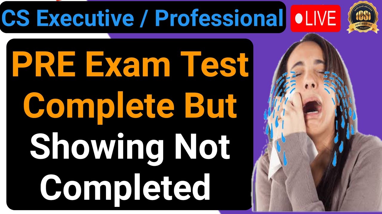 Online Pre Exam Complete But Showing Not Completed 😭 What to Do 😭 - YouTube