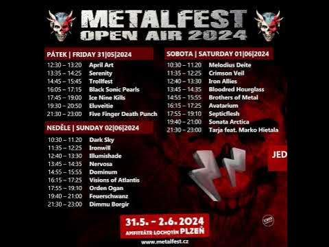 Metalfest Open Air 2024, PLZEŇ - jednodenní vstupenky v prodeji! - YouTube