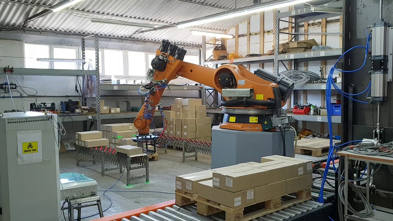 Robot KUKA paletization. TECHNOMATIC - YouTube