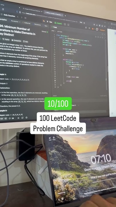 LeetCode 3396 - Minimum Number Of Operations to make Elements in Array Distinct #shorts # ...
