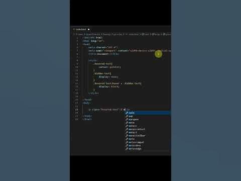 Create Hover-Reveal Text Effect Without JavaScript - LugCode #css #html #htmltutorial - YouTube