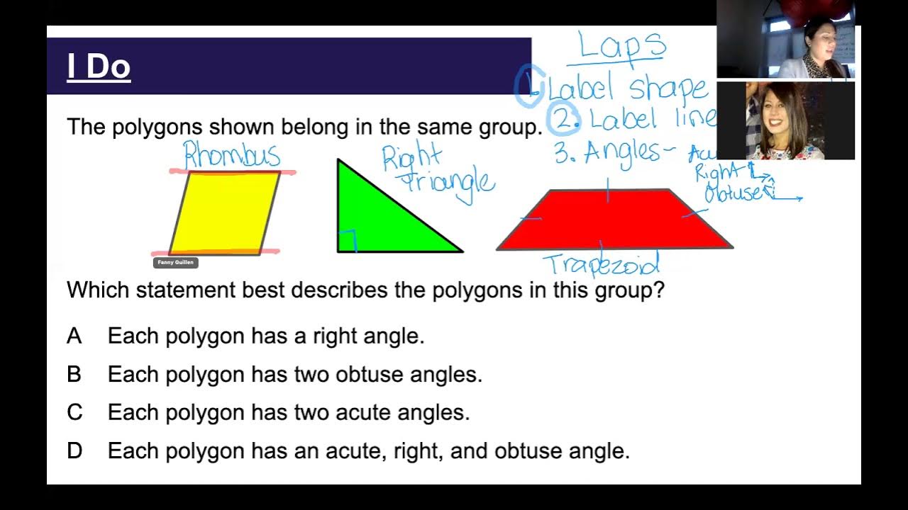 4.6D classifying 2D shapes based on the presence or absence of angles ...