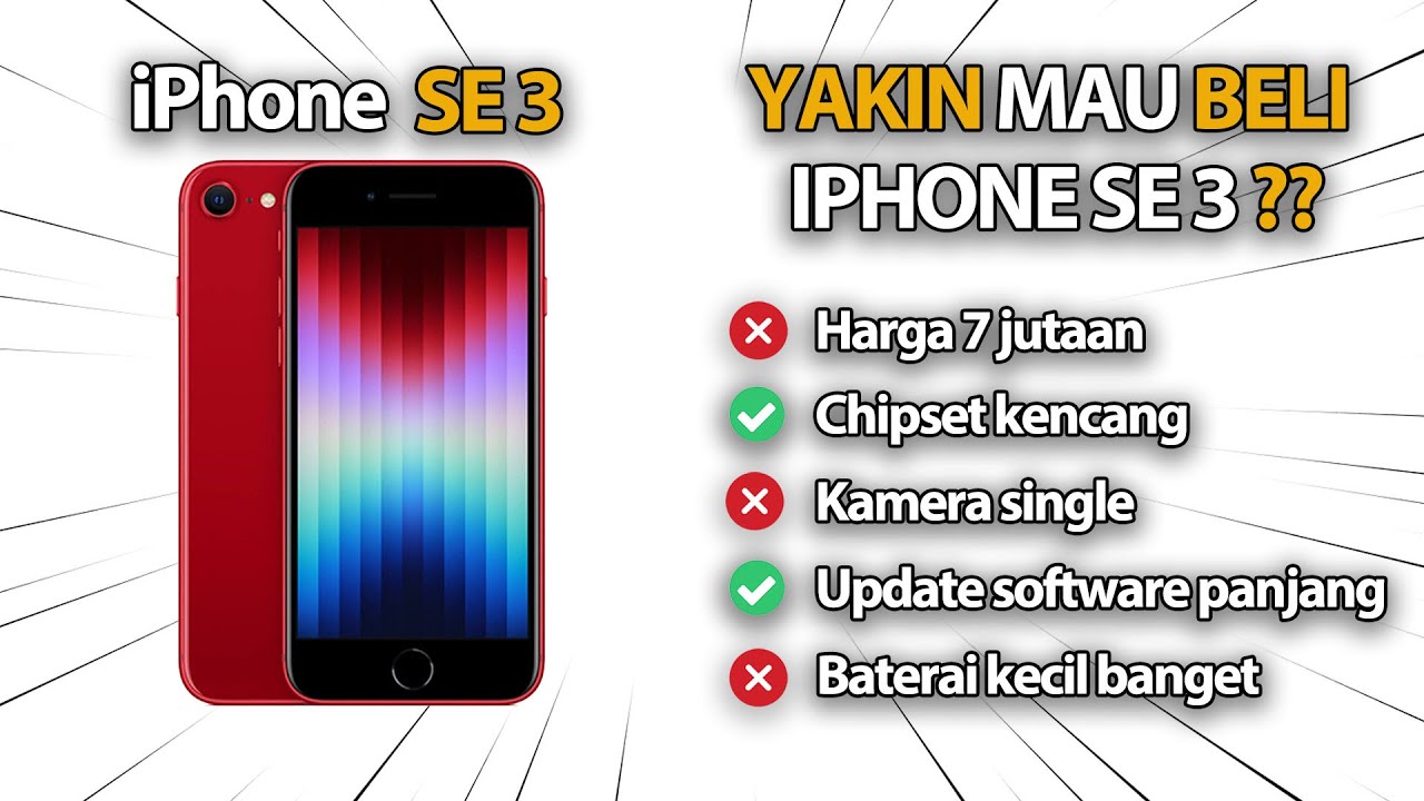 Review iPhone SE 3 Tahun 2024 ️Wajib perhatikan beberapa hal berikut ini ‼️ - YouTube