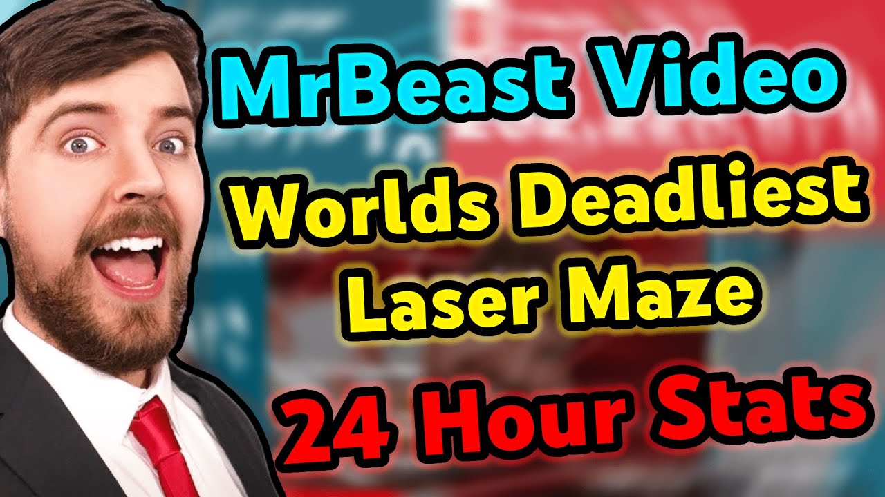 [Timelapse] MrBeast "Deadliest Laser Maze" Video 24 Hour Statistics ...