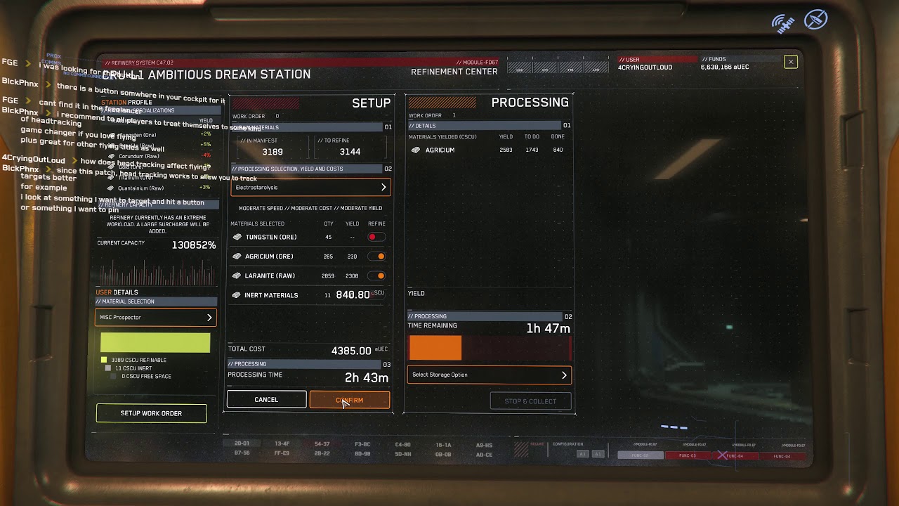 Star Citizen refinery ui bug - YouTube
