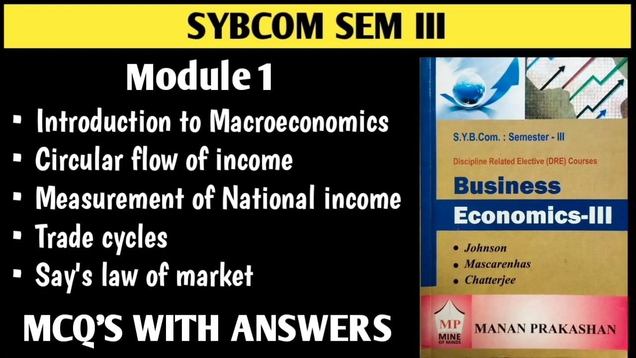 SYBCOM SEM III | BUSINESS ECONOMICS MODULE I | MCQ'S WITH ANSWERS ...