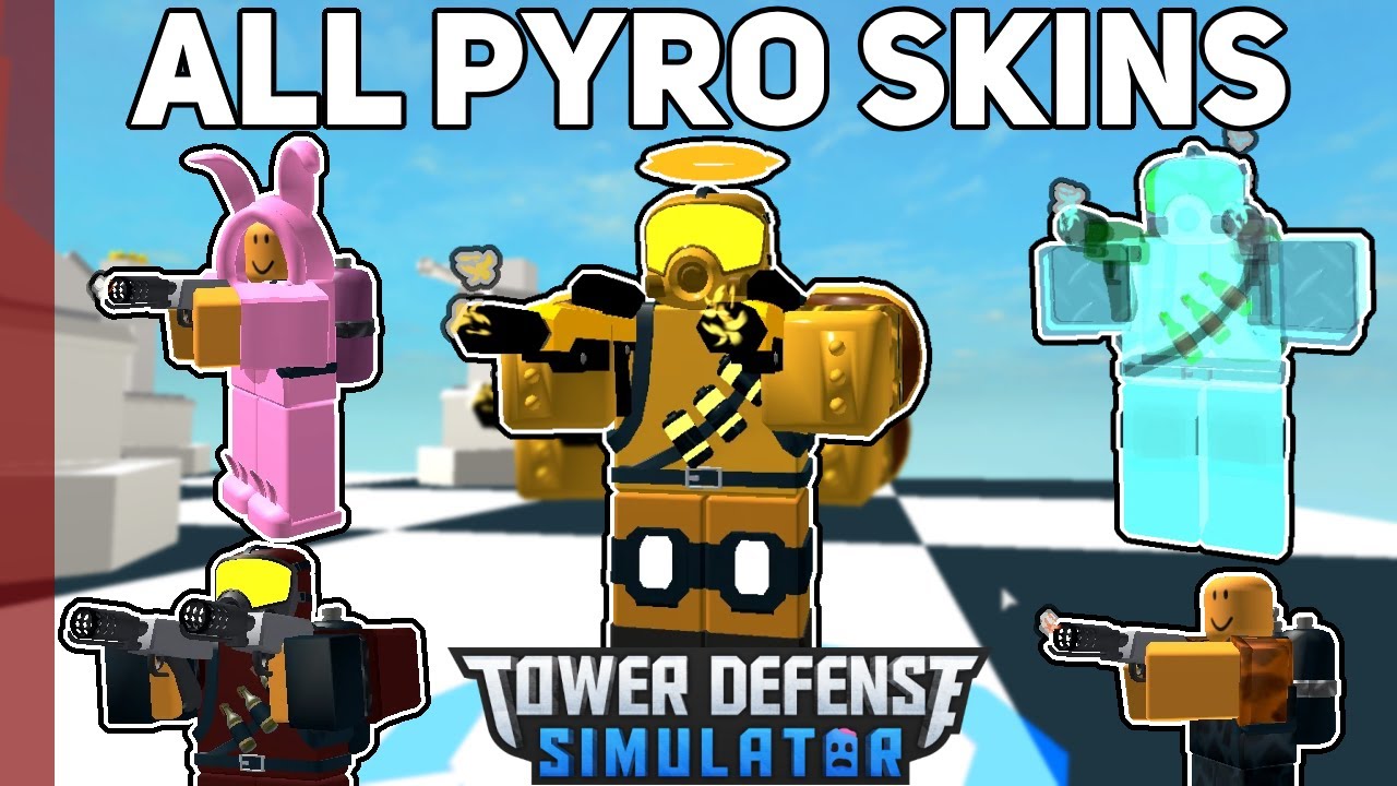 All Pyromancer Skins|Tower Defense Simulator - YouTube