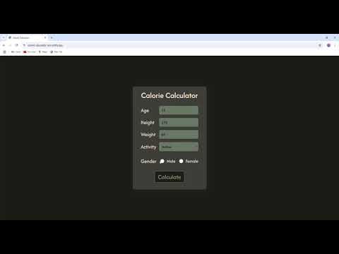 JavaScript Calorie Calculator - YouTube