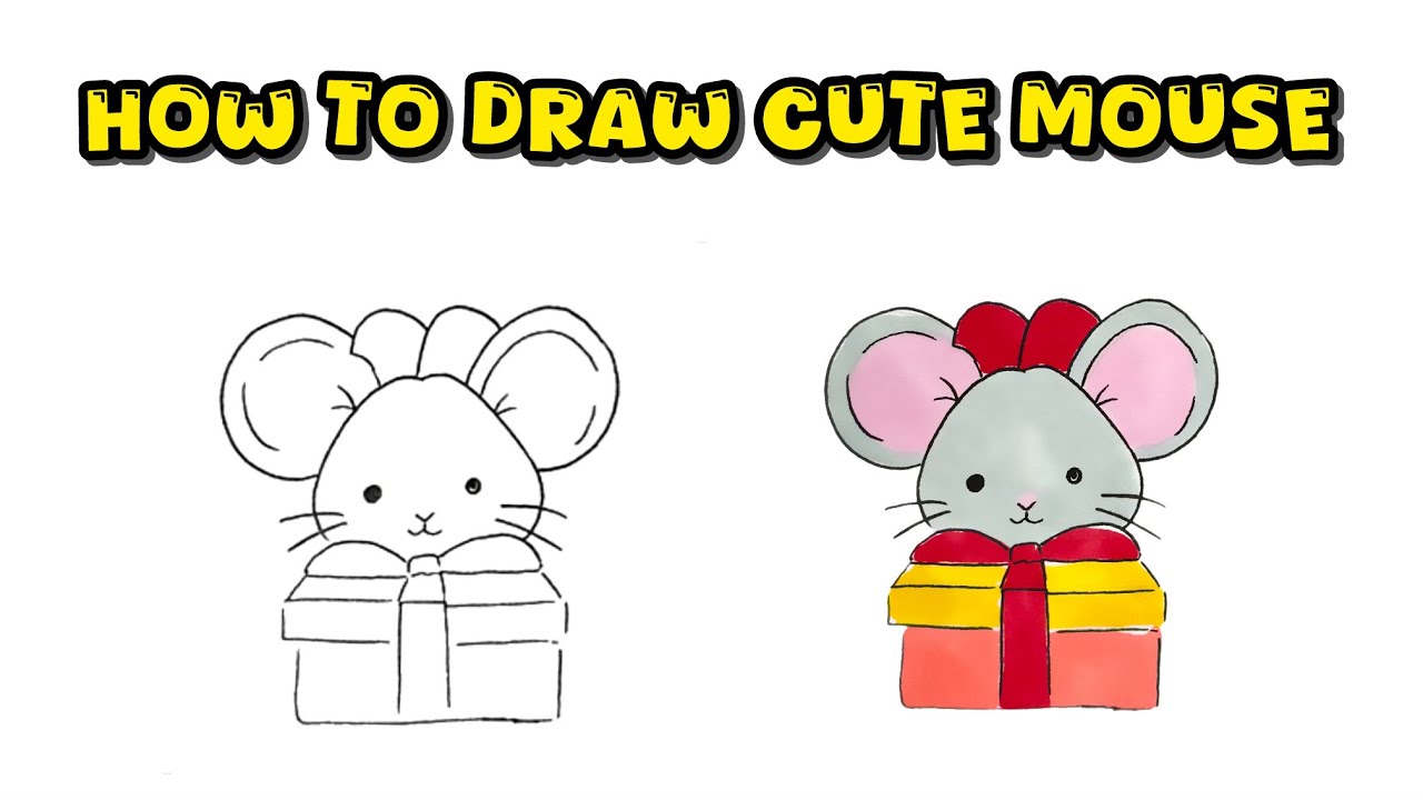 How to Draw a Cute Mouse with Markers – Easy Animal Art for Beginners ...