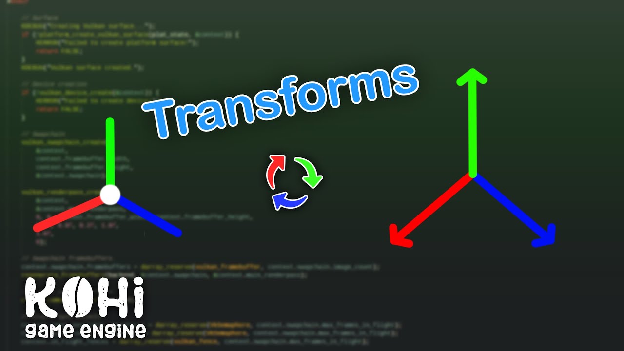 Kohi 054 Transforms Vulkan Game Engine Series Youtube