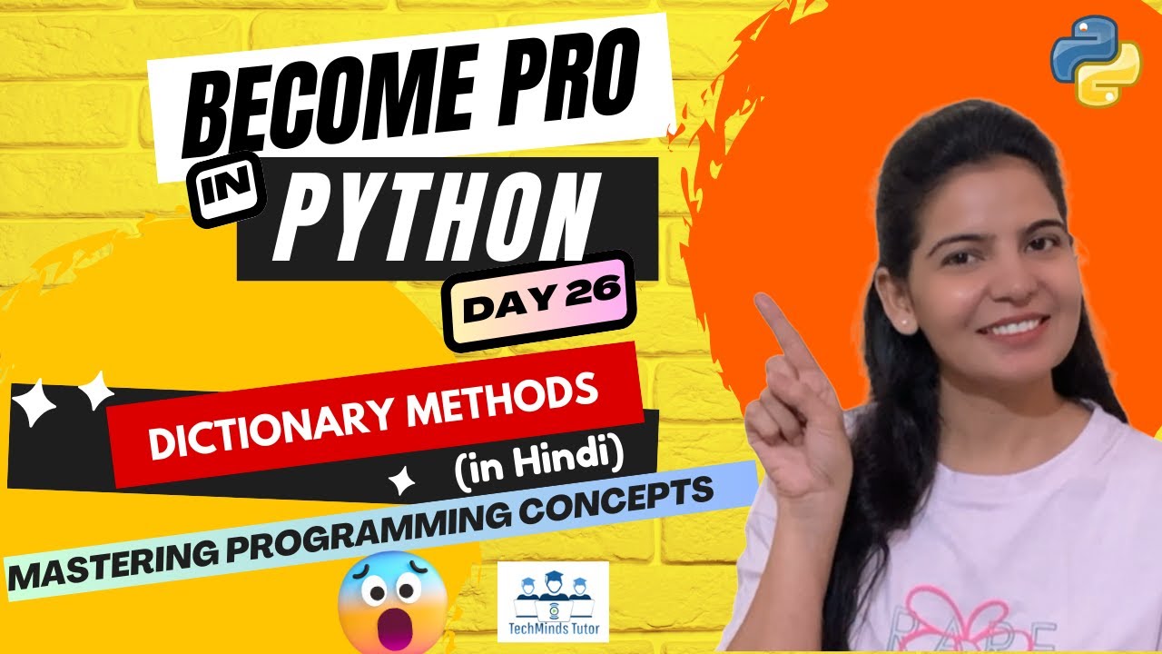 Python Full Course (Hindi) | Day 26 | Python Dictionary methods - YouTube