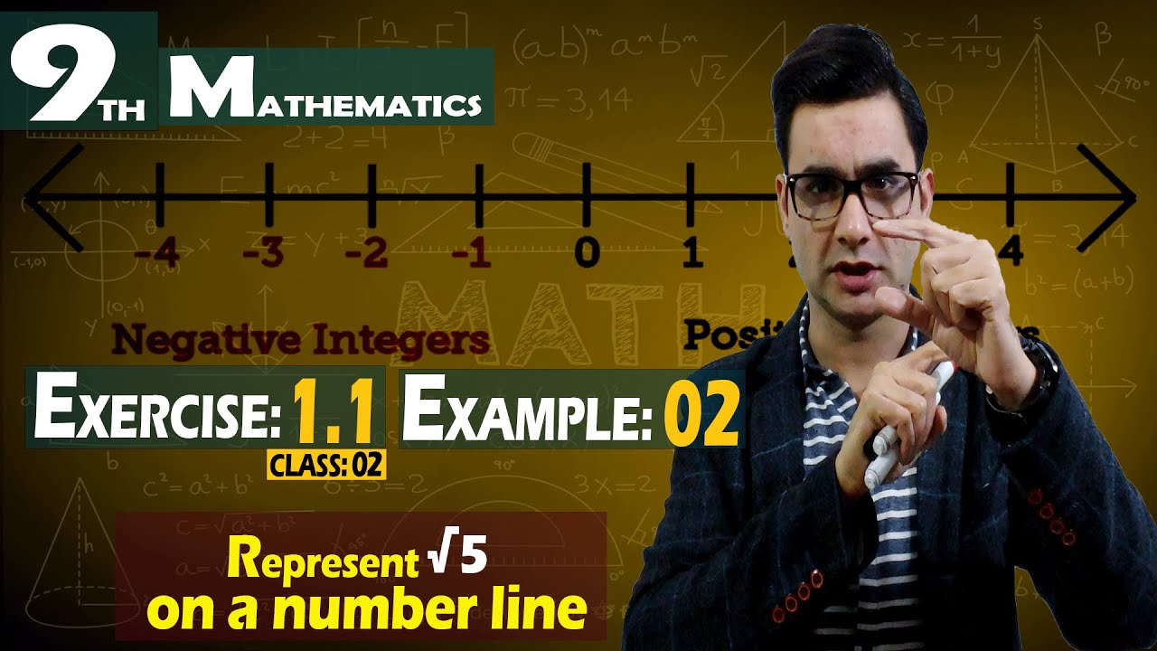 9th Math | Exercise: 1.1 | Class: 02 | Example 02 | Represent √5 on a ...