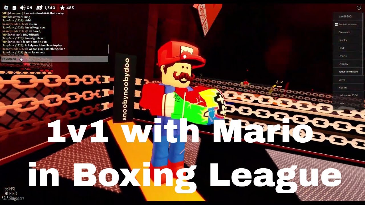 1v1 with Mario in Boxing League Roblox - YouTube