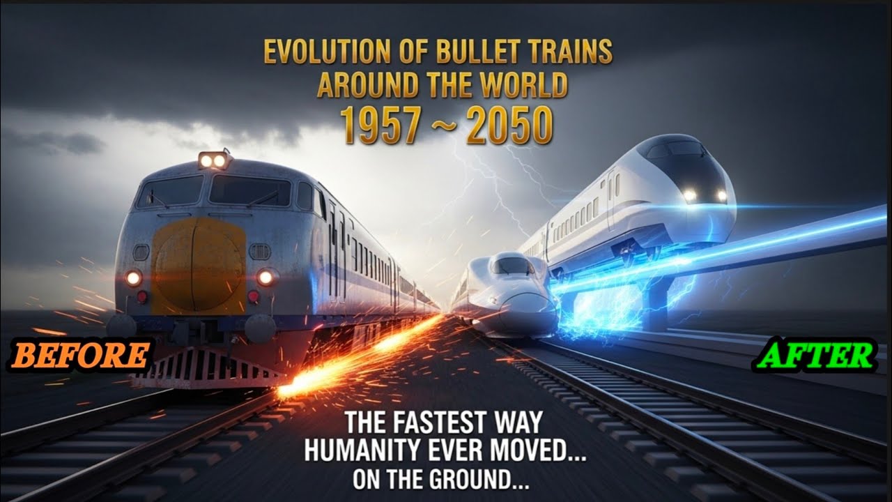 Evolution of Bullet Trains Around the World 1957 → 2050 🚄🌍Steel → ...