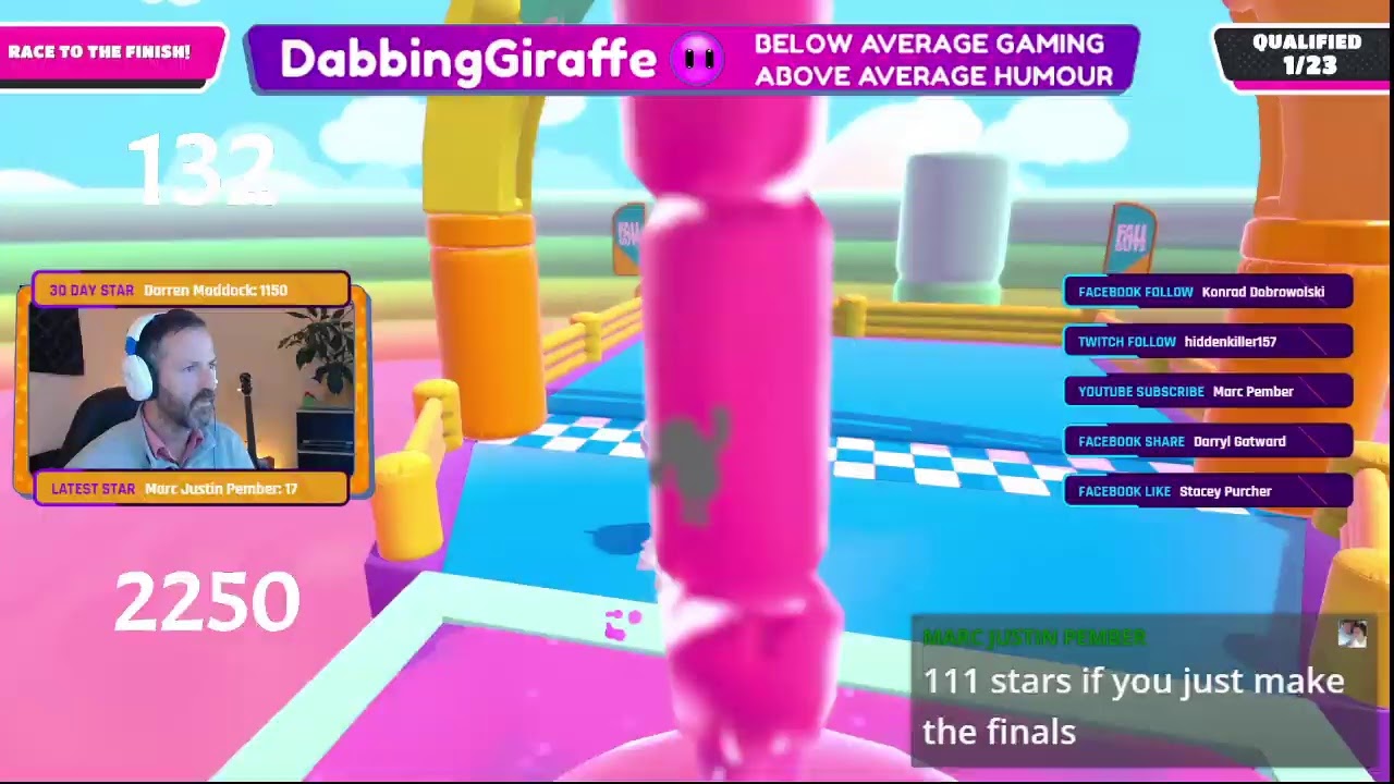 Almost Definitely a FallGuys Win with Dabbing Giraffe - YouTube