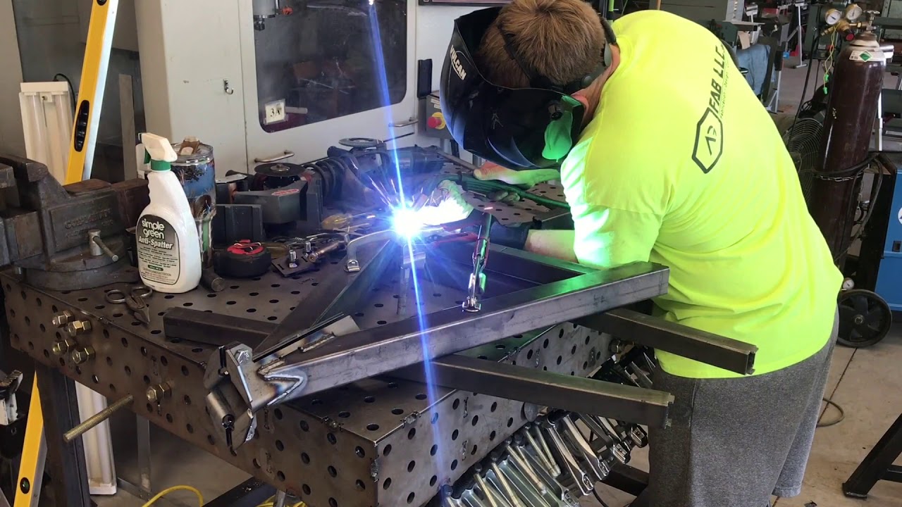 Welding up a Fab horse from Weldtables.com Unorthodox Fabrication - YouTube