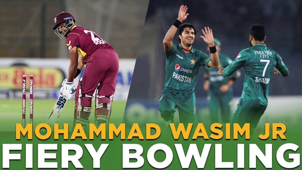 Mohammad Wasim Jr Fiery Bowling | Pakistan vs West Indies | PCB | MK1L ...