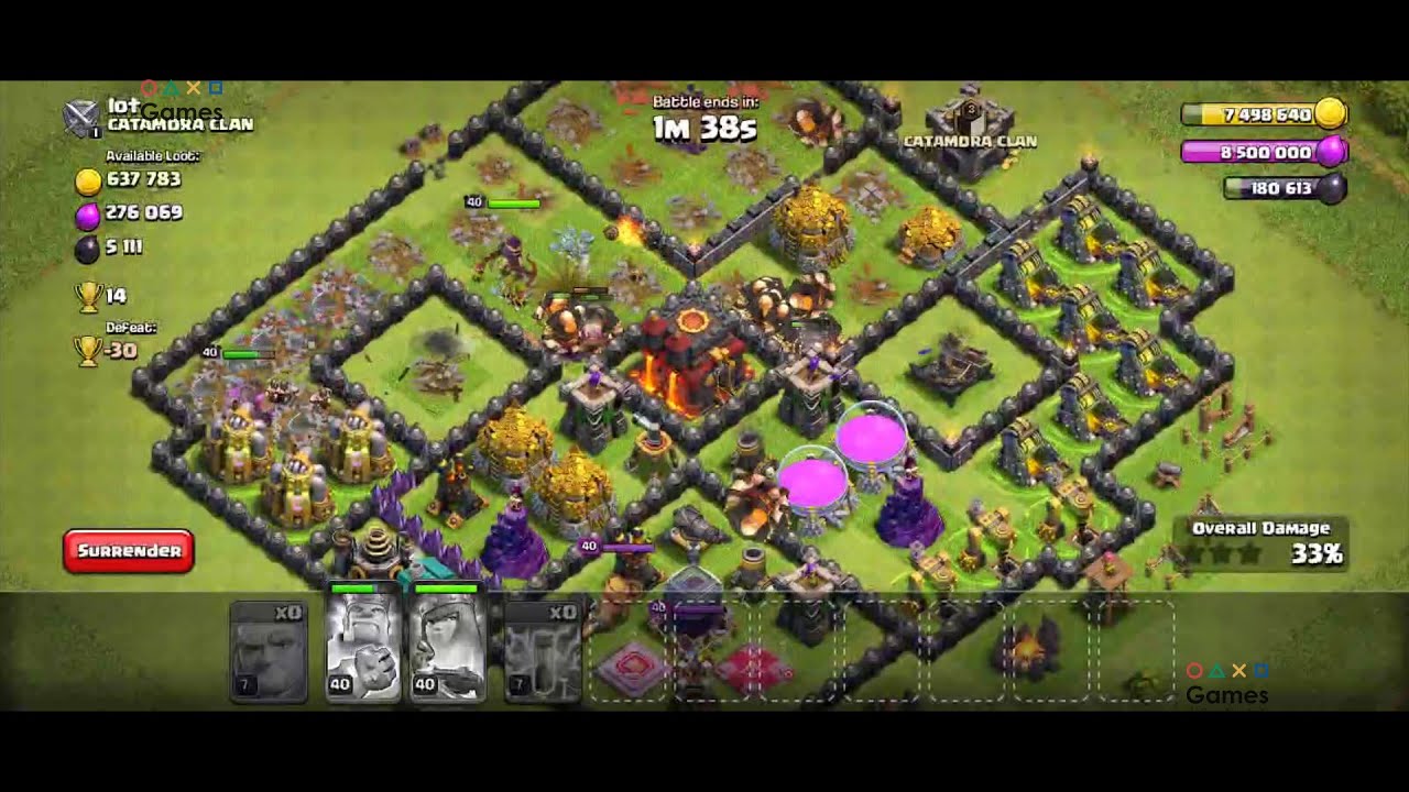 High-Level CoC Gameplay with Epic Wins | coc intense battle highlights ...