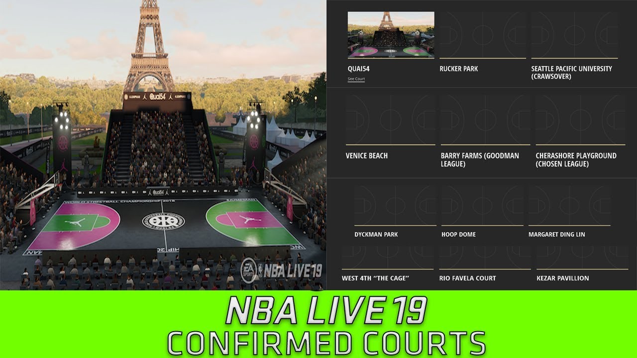 NBA LIVE 19: ALL CONFIRMED COURTS!!! 5 NEW COURTS! 1 COURT RETURNING ...