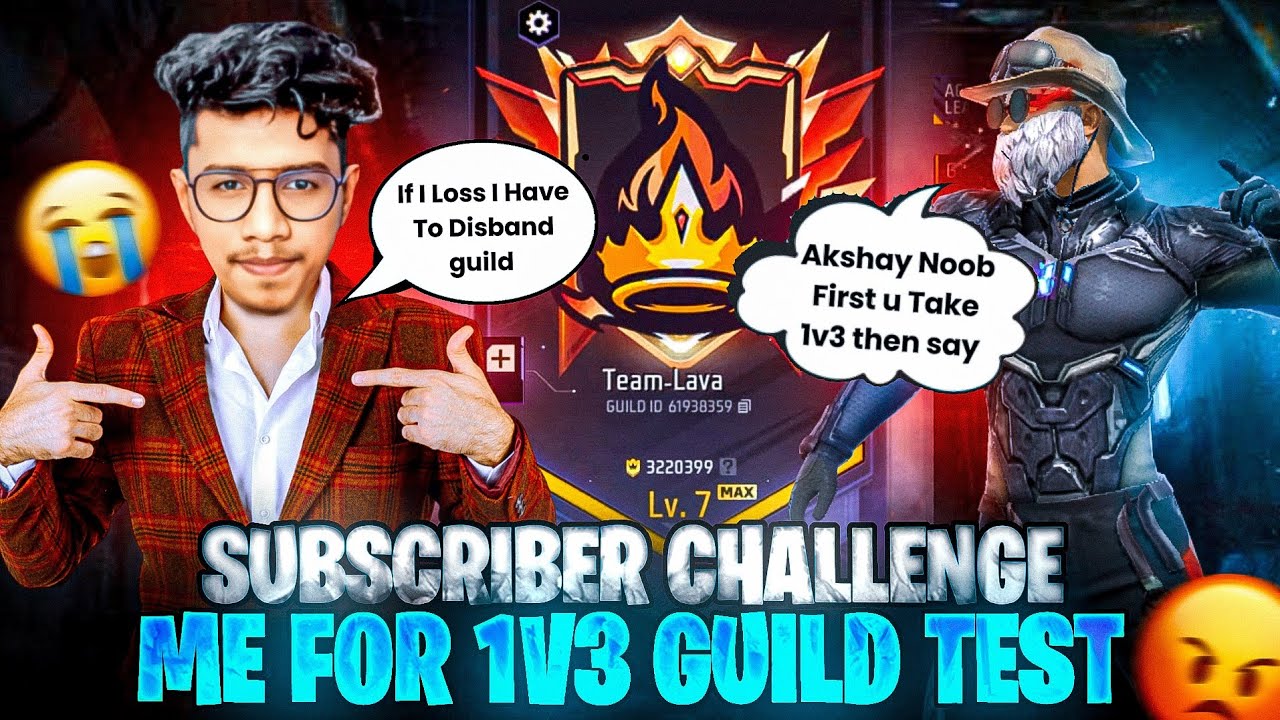 First നീ 1v3 Guild Test എടുത്ത് കാണിക്ക് 😈 Subscribers Challenged Me ...
