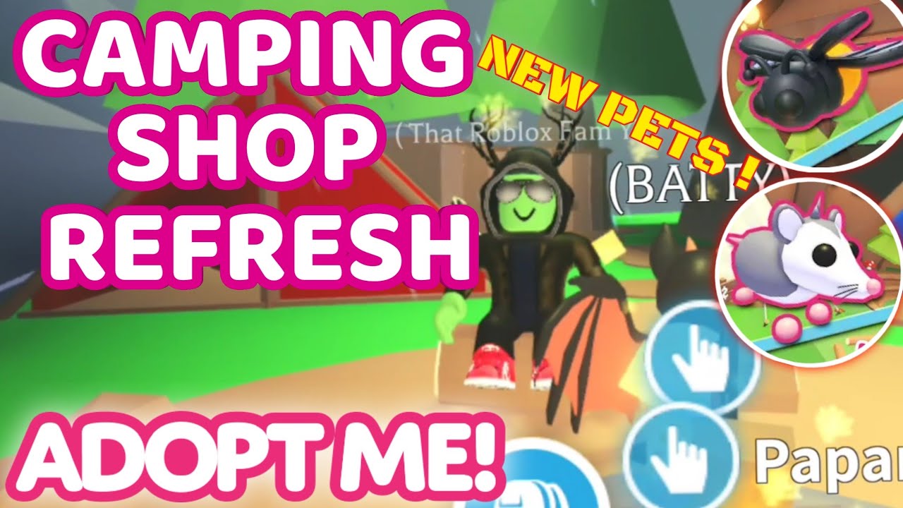 Possums and Fireflies and NEW Camping Shop! Adopt Me Update ! - YouTube