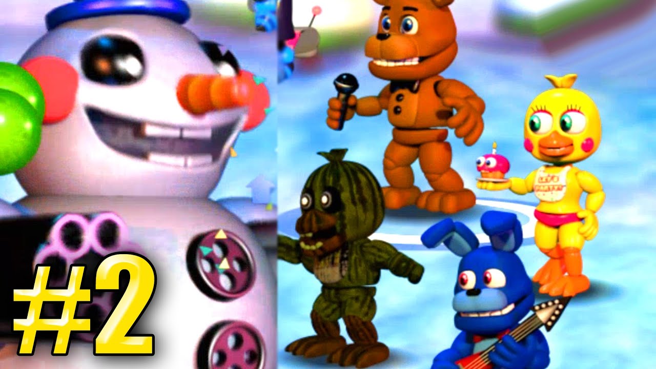 SNOWMAN WITH CHAIN GUNS! - FNAF World - Part 2 (Five Nights At Freddy's ...