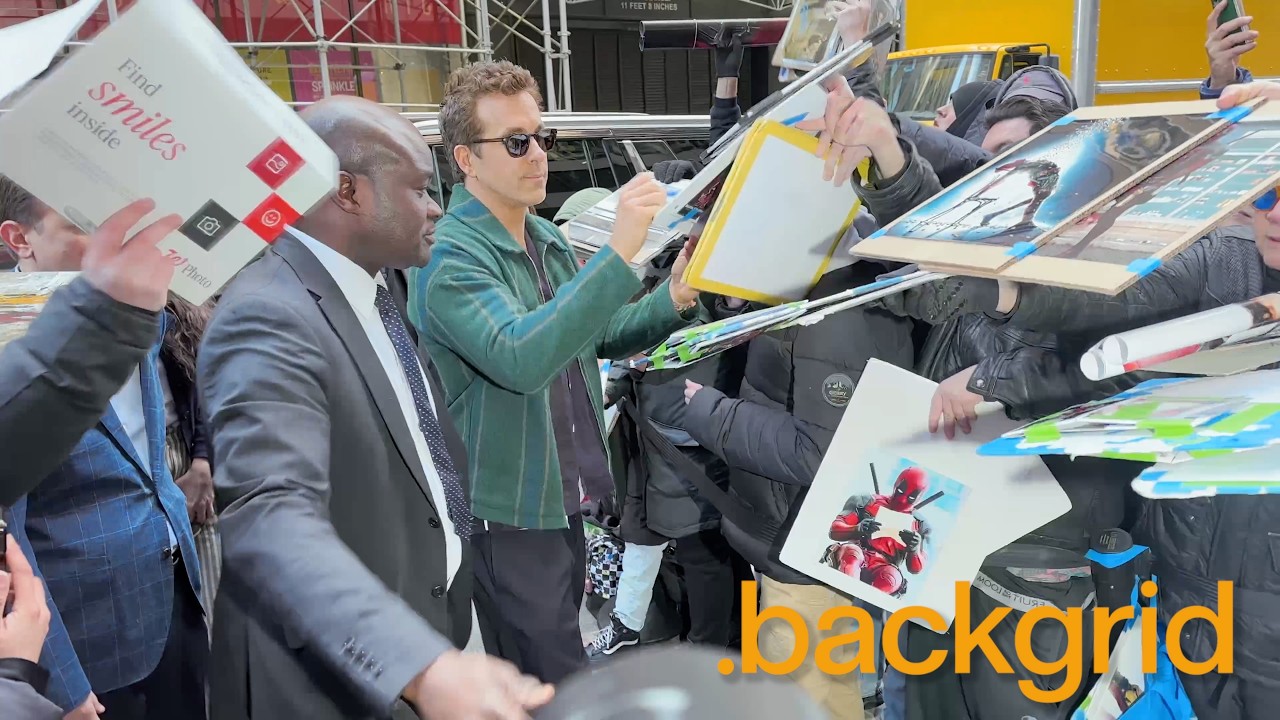 Ryan Reynolds Signs Autographs as He Arrives at the Paley Center in New ...