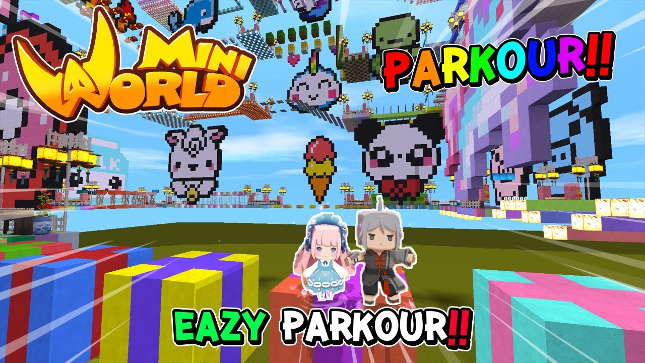 Mini World: Block Art - กระโดดในด่าน Easy Parkour - YouTube