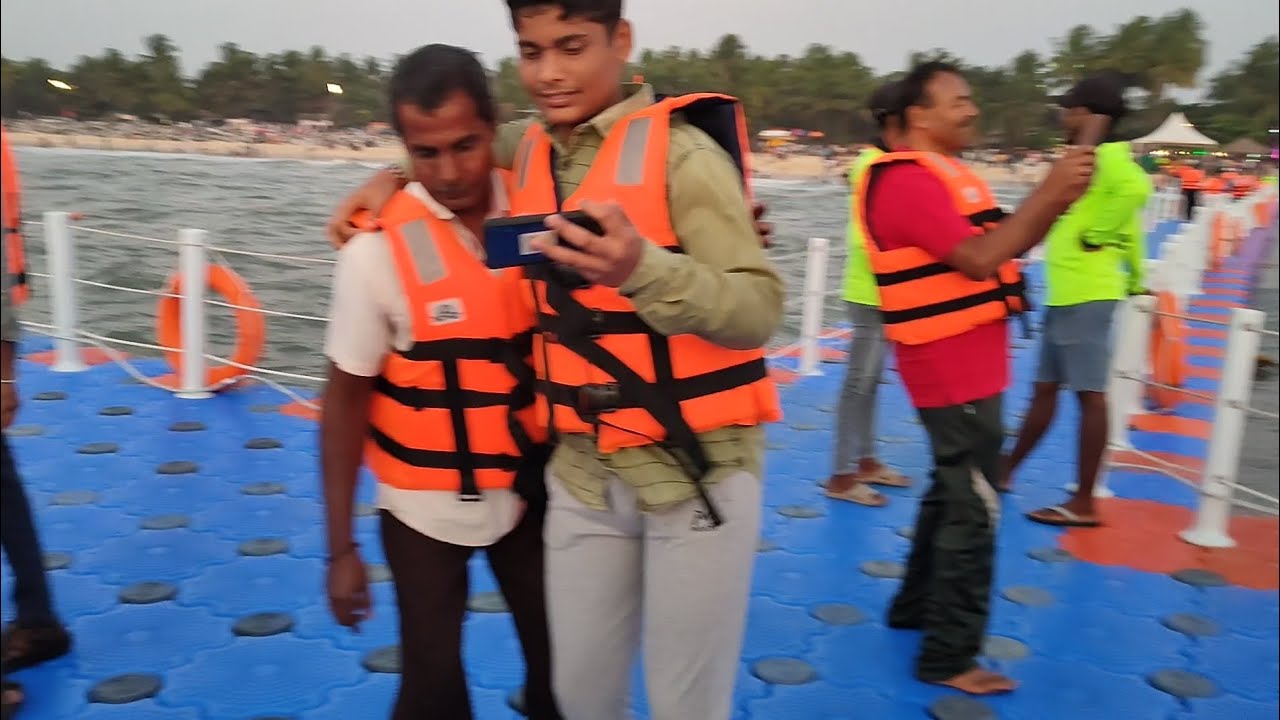 floating bridge @malpe beach || udupi - YouTube