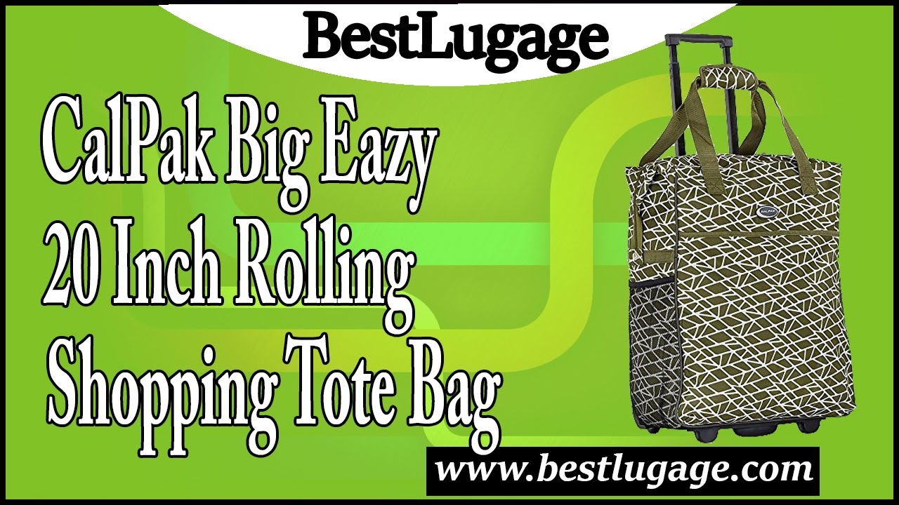 Calpak 'Big Eazy' 20 inch Washable Rolling Shopping Tote Bag Review ...