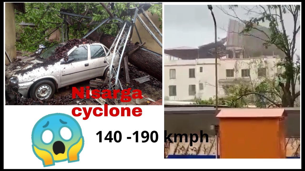 Nisarga cyclone heavy destruction in india | full video nisarg cyclone ...